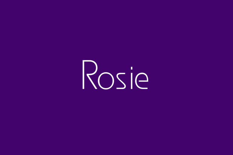 Rosie | Fonts Shmonts