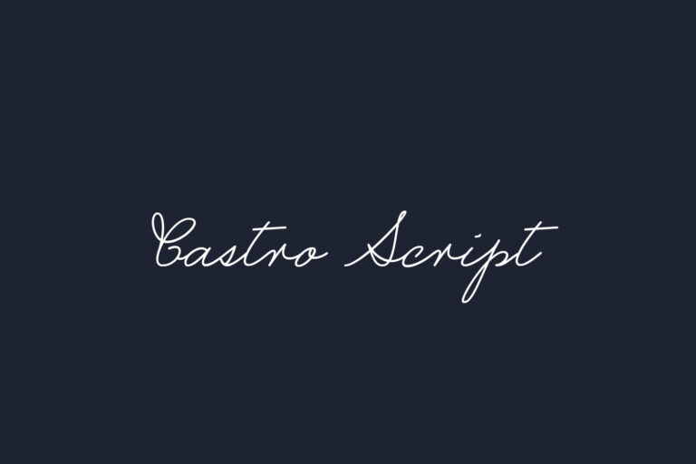 Castro Script | Fonts Shmonts