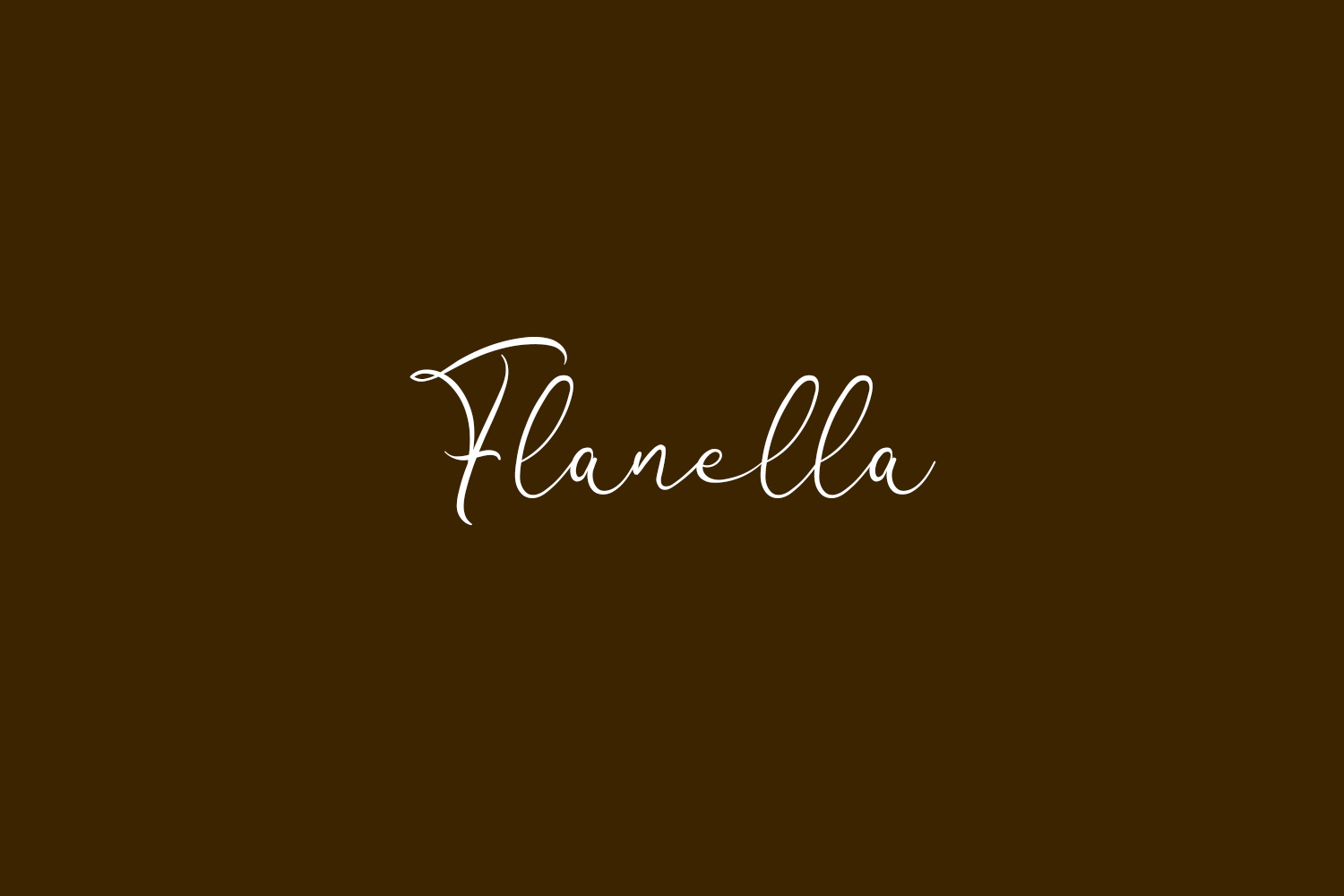 Flanella | Fonts Shmonts