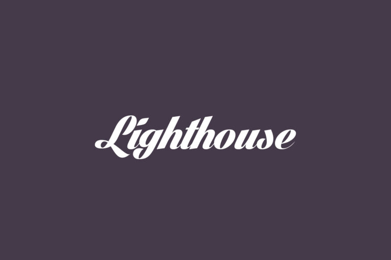 Lighthouse | Fonts Shmonts