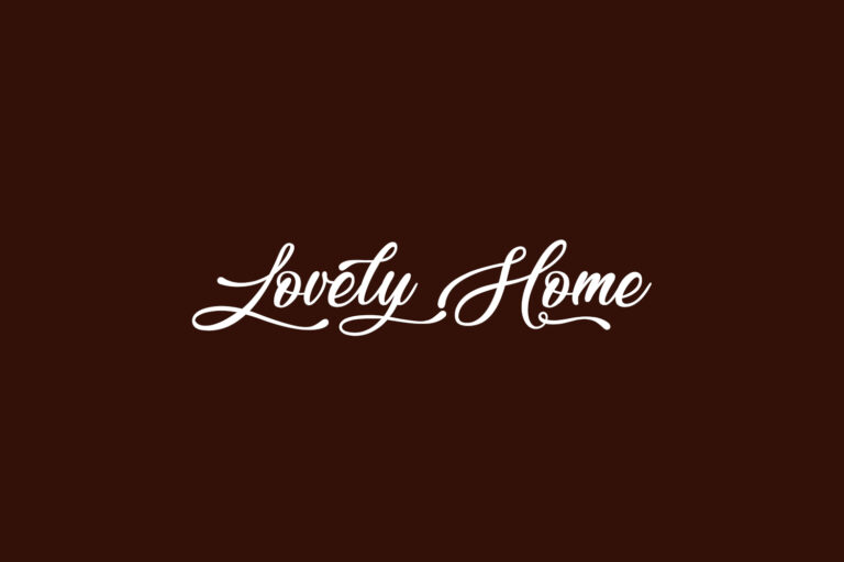 Lovely Home | Fonts Shmonts