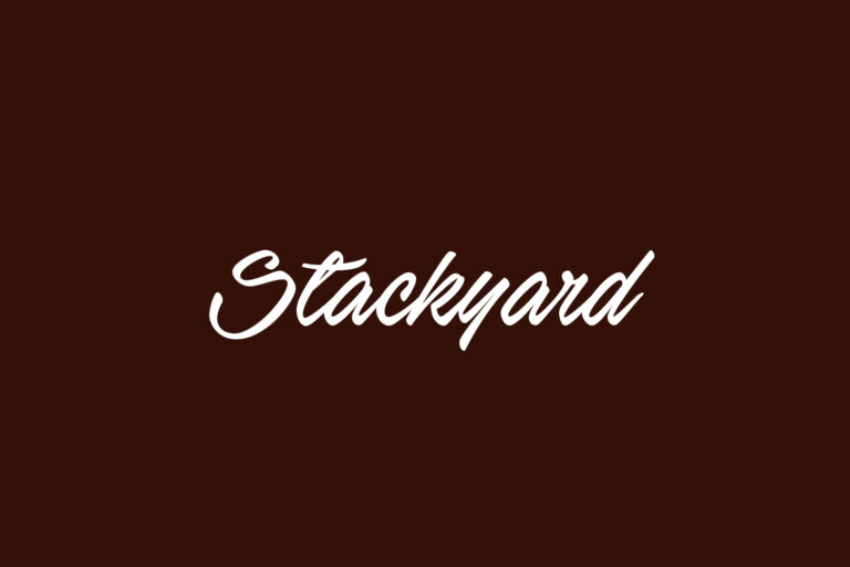 Stackyard | Fonts Shmonts