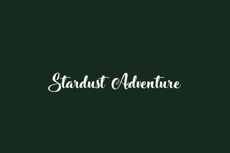 Stardust Adventure | Fonts Shmonts