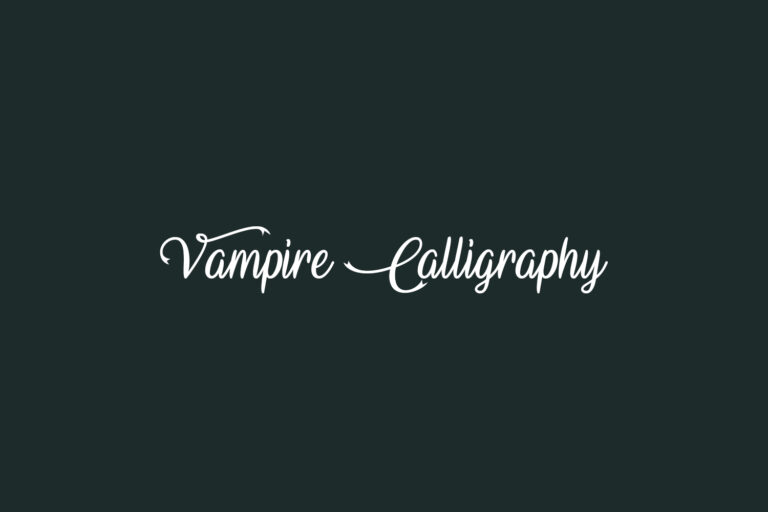 Vampire Calligraphy | Fonts Shmonts
