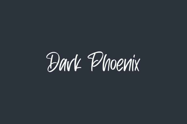 Dark Phoenix | Fonts Shmonts