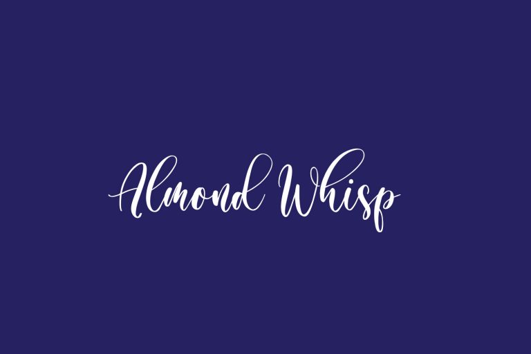 Almond Whisp | Fonts Shmonts
