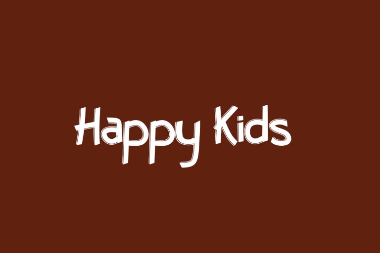 Happy Kids | Fonts Shmonts
