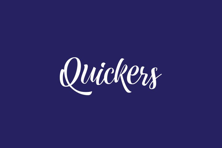 Quickers | Fonts Shmonts