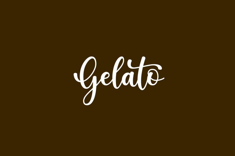 Gelato | Fonts Shmonts