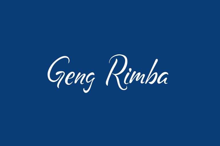 Geng Rimba | Fonts Shmonts
