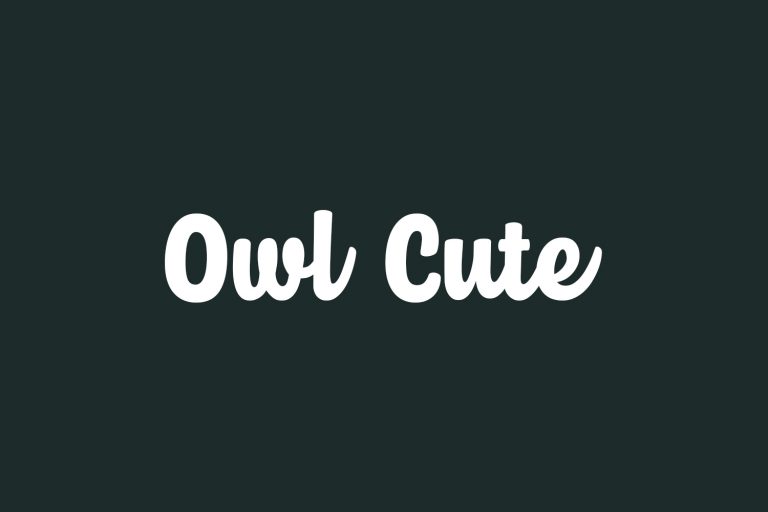 Owl Cute | Fonts Shmonts