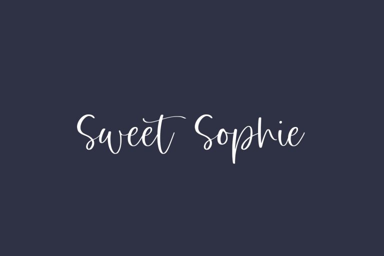 Sweet Sophie | Fonts Shmonts