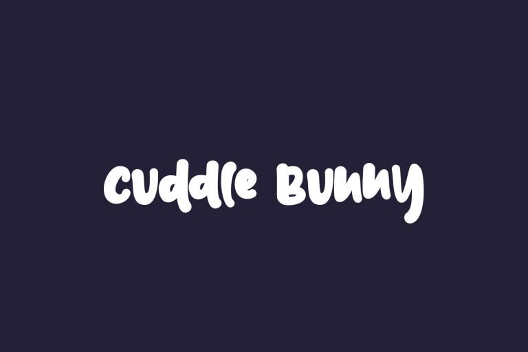 Cuddle Bunny | Fonts Shmonts