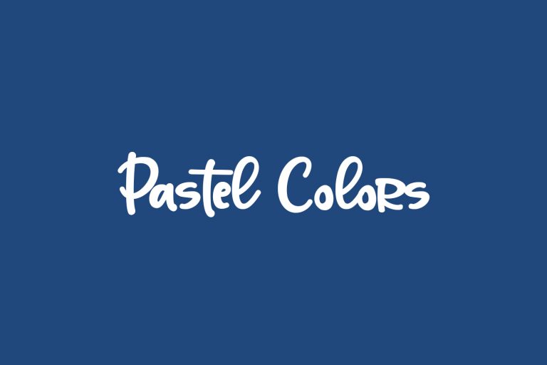 Pastel Colors | Fonts Shmonts
