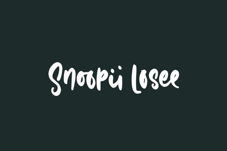 Snoopii Losee | Fonts Shmonts