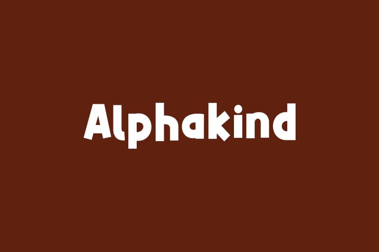 Alphakind | Fonts Shmonts