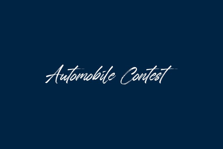 Automobile Contest | Fonts Shmonts