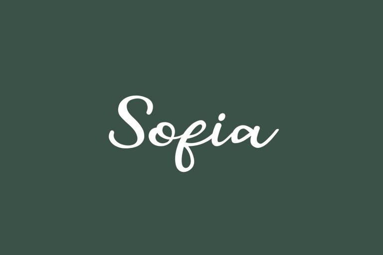 Sofia | Fonts Shmonts