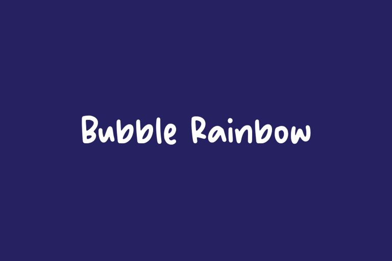 Bubble Rainbow | Fonts Shmonts