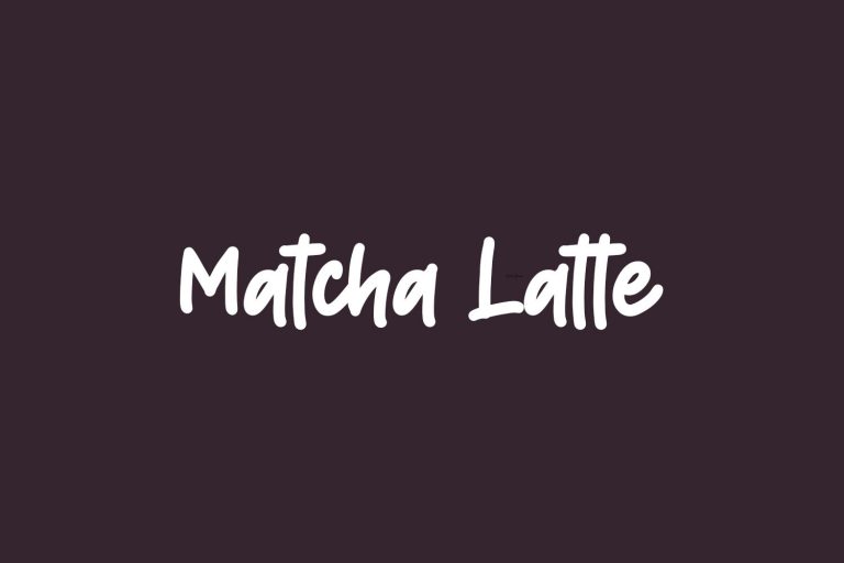 Matcha Latte | Fonts Shmonts
