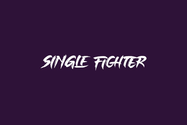 Single Fighter | Fonts Shmonts