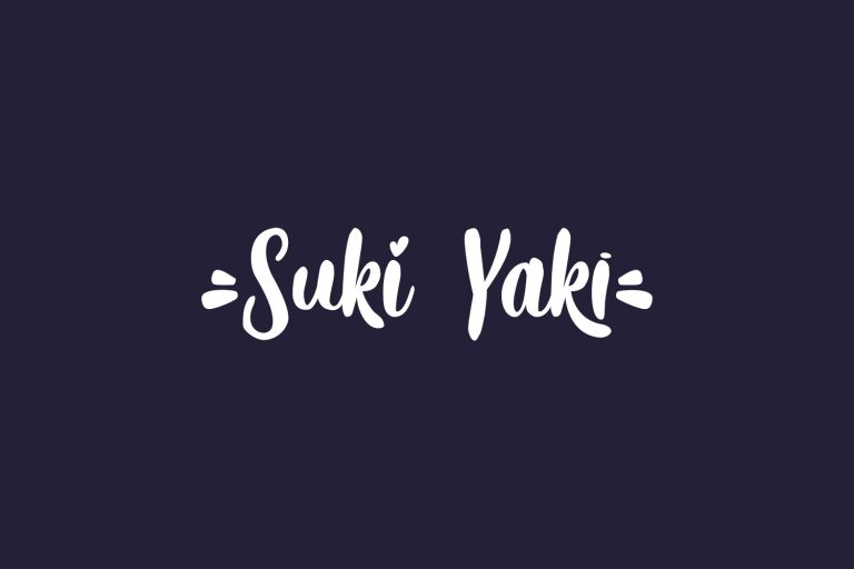 Suki Yaki | Fonts Shmonts
