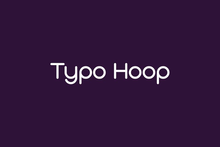 Typo Hoop | Fonts Shmonts