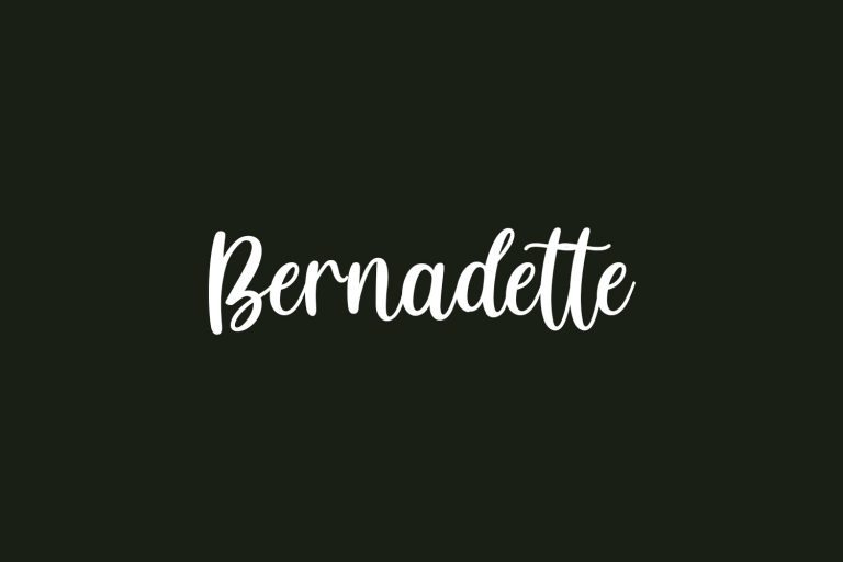 Bernadette | Fonts Shmonts