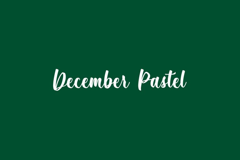 December Pastel | Fonts Shmonts
