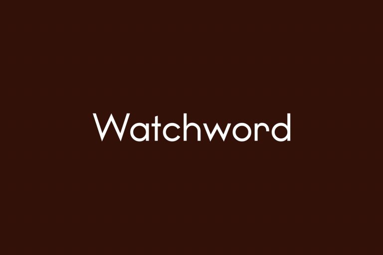 Watchword | Fonts Shmonts