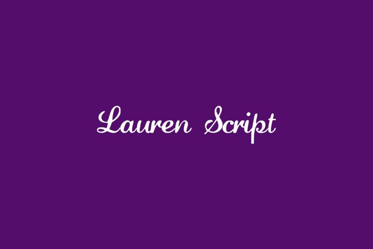 Lauren Script | Fonts Shmonts