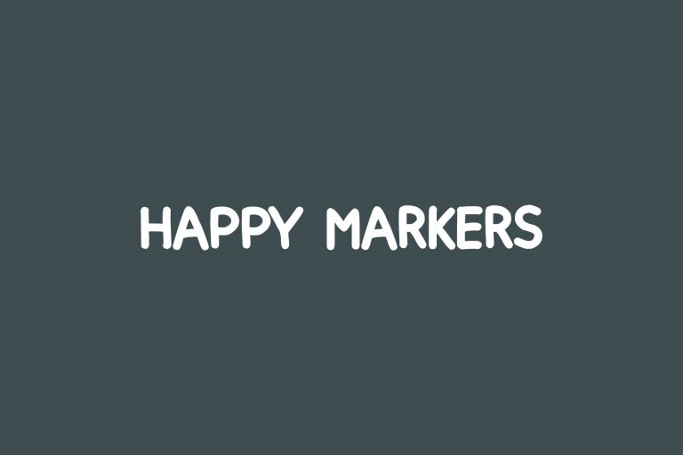 Happy Markers | Fonts Shmonts