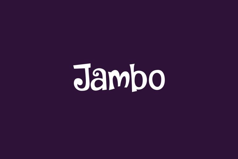 Jambo | Fonts Shmonts