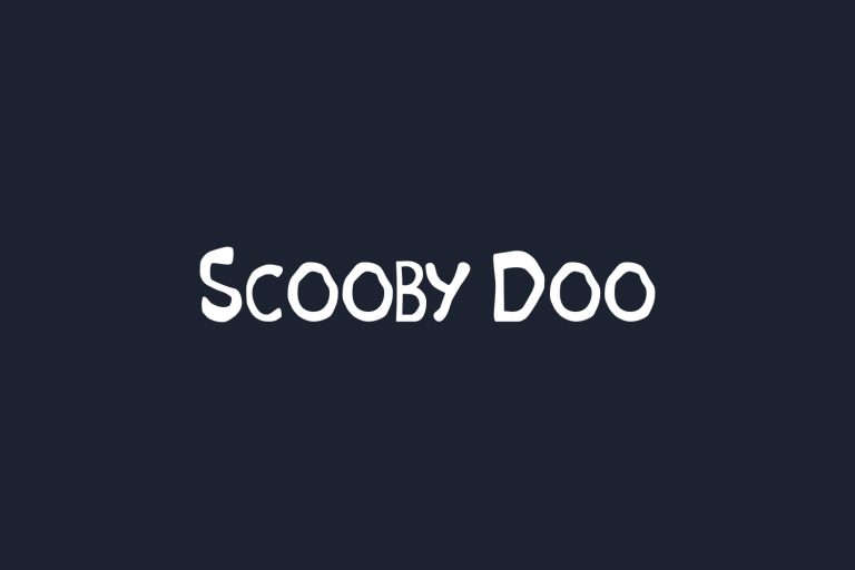 Scooby Doo | Fonts Shmonts