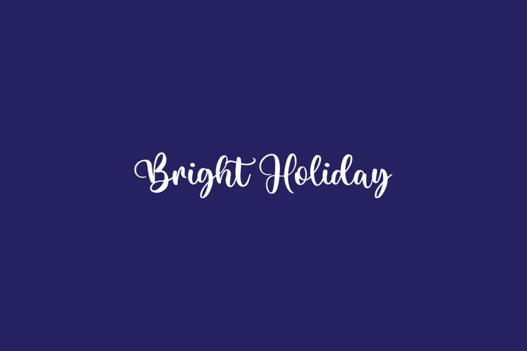Bright Holiday | Fonts Shmonts