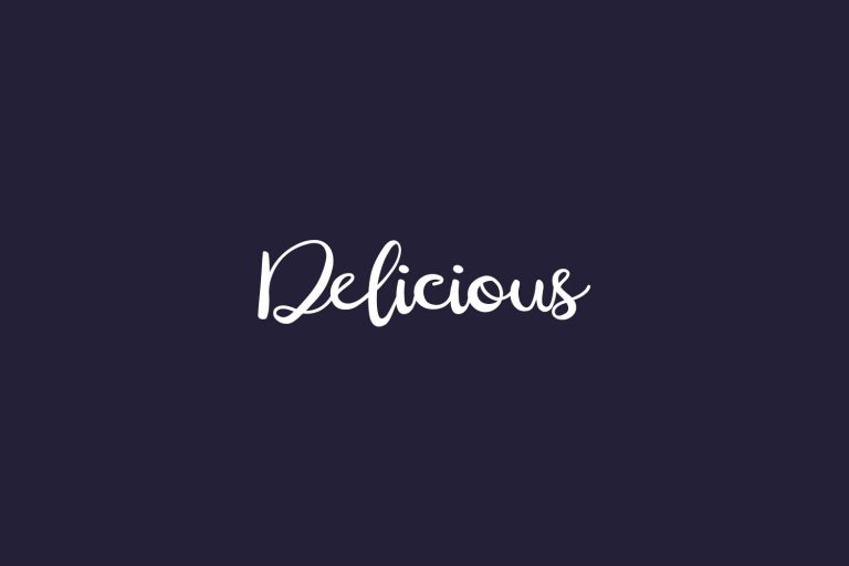 Delicious | Fonts Shmonts