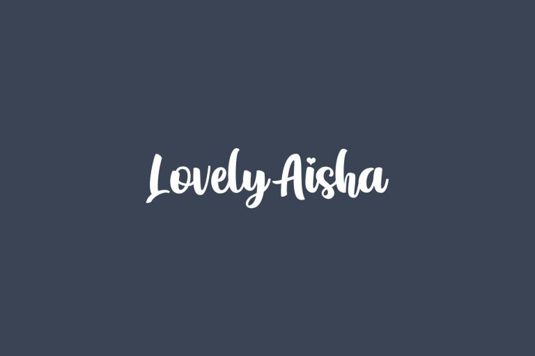 Lovely Aisha | Fonts Shmonts