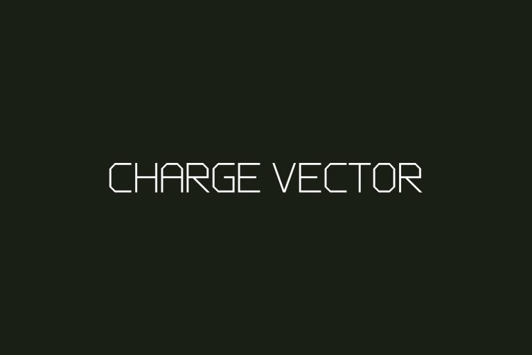 Charge Vector | Fonts Shmonts