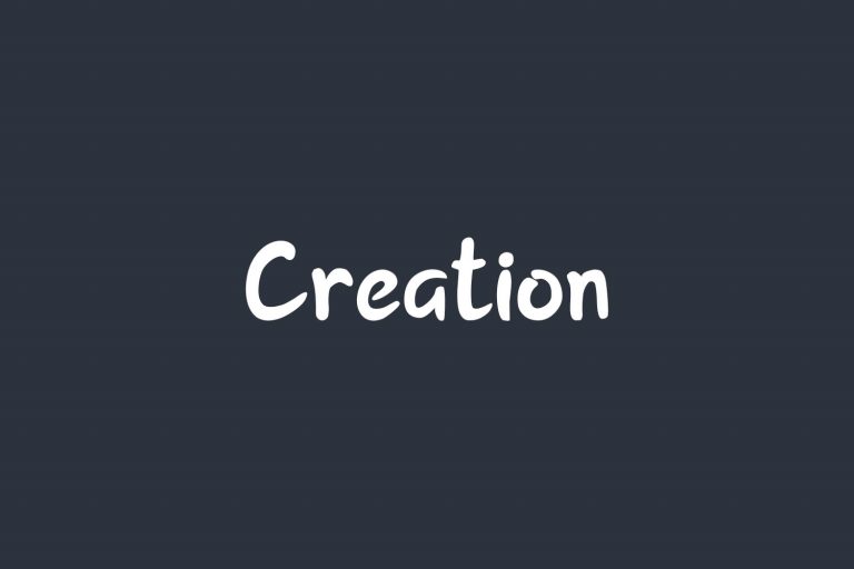 Creation | Fonts Shmonts