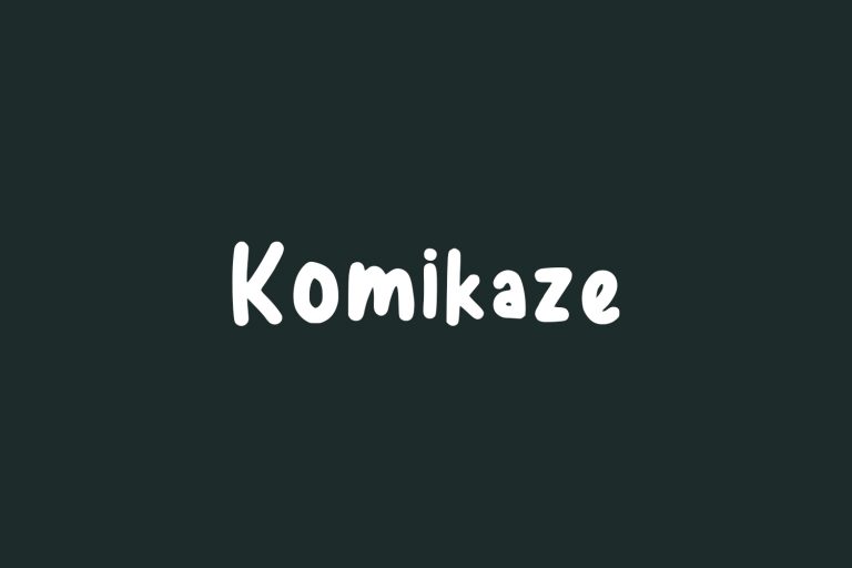 Komikaze | Fonts Shmonts