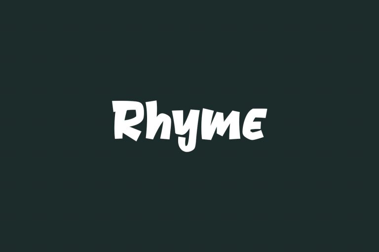 Rhyme | Fonts Shmonts