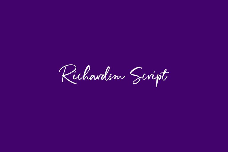 Richardson Script | Fonts Shmonts