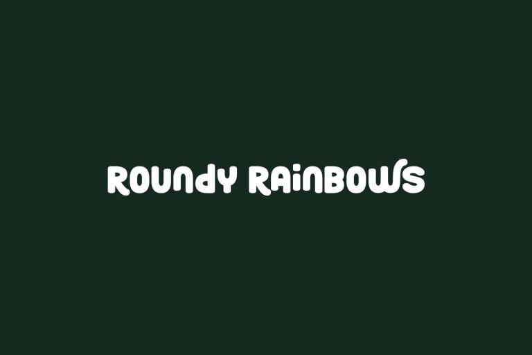 Roundy Rainbows | Fonts Shmonts