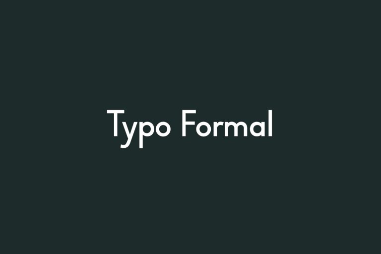 Typo Formal | Fonts Shmonts