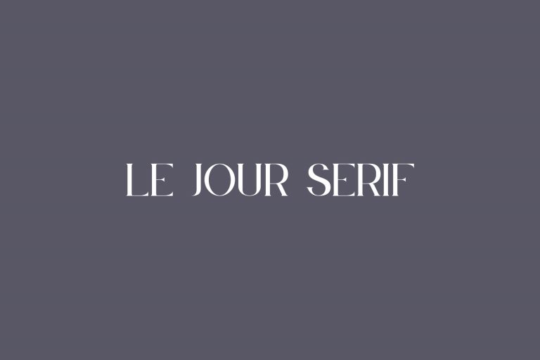 Le Jour Serif | Fonts Shmonts