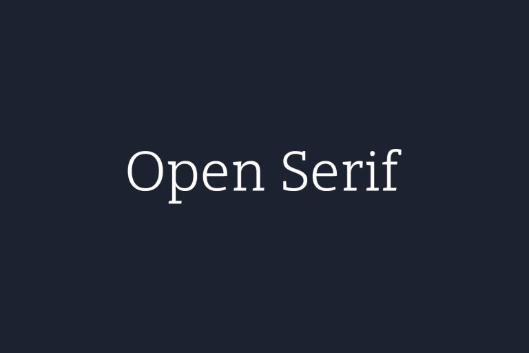 Open Serif | Fonts Shmonts