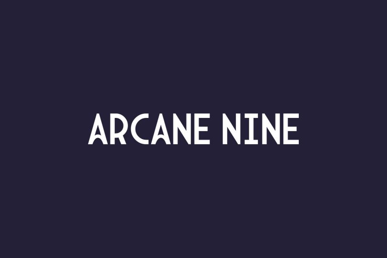 Arcane Nine | Fonts Shmonts