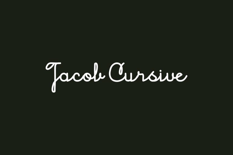Jacob Cursive | Fonts Shmonts