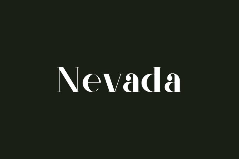 Nevada | Fonts Shmonts