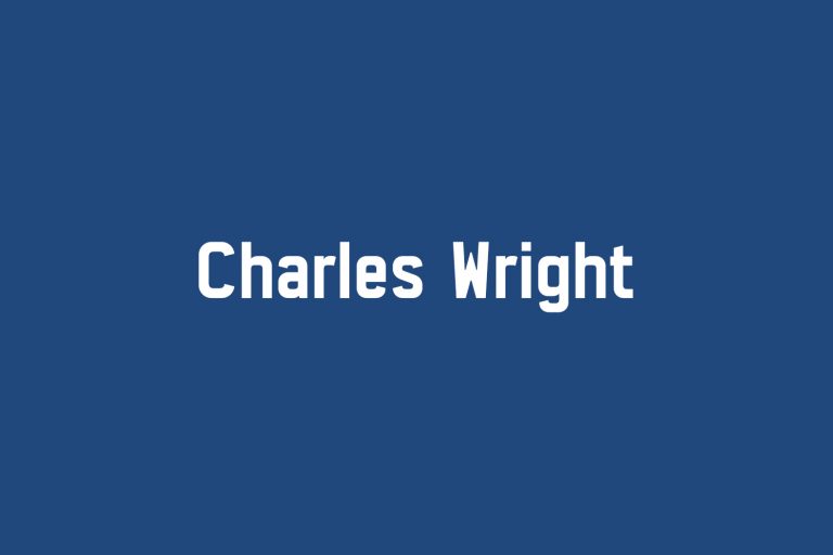 Charles Wright | Fonts Shmonts